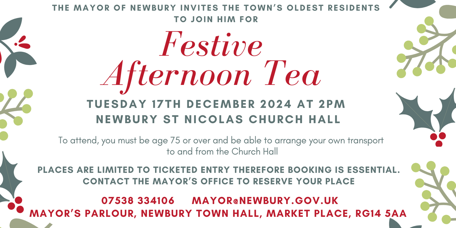 MAYOR’S FESTIVE AFTERNOON TEA